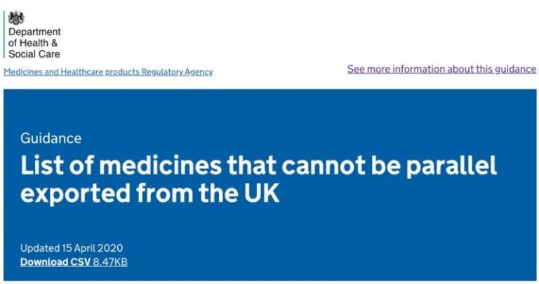 UK adds hydroxychloroquine to parallel export and hoarding of ...